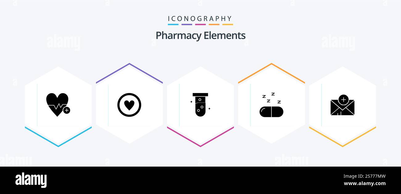 Pharmacy Elements 25 Glyph icon pack including medical . board . lab ...