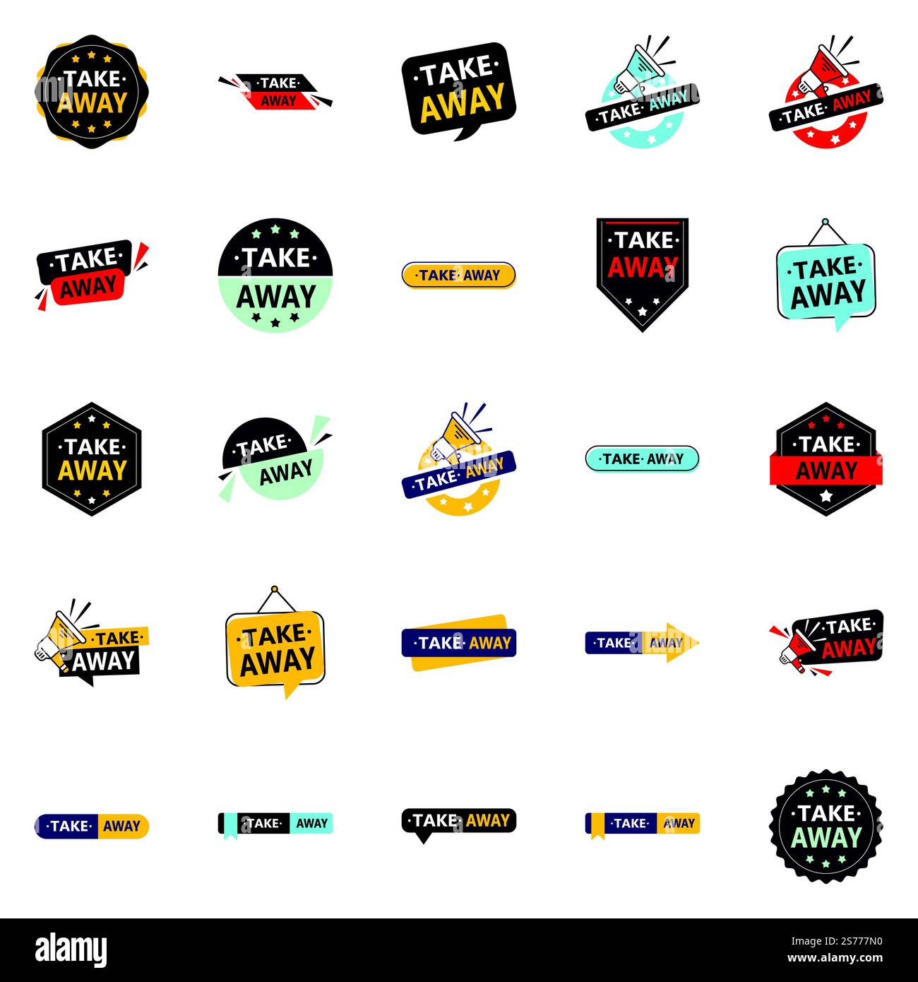 The Take Away Vector Collection 25 Dynamic Designs for Your Next Food ...