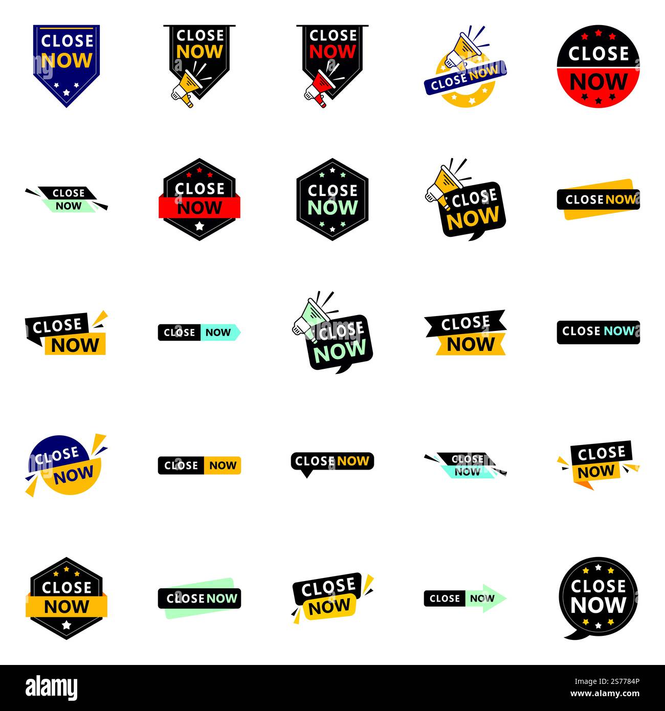 Dont Miss Your Chance to Close Text Banners Pack of 25 Stock Vector ...
