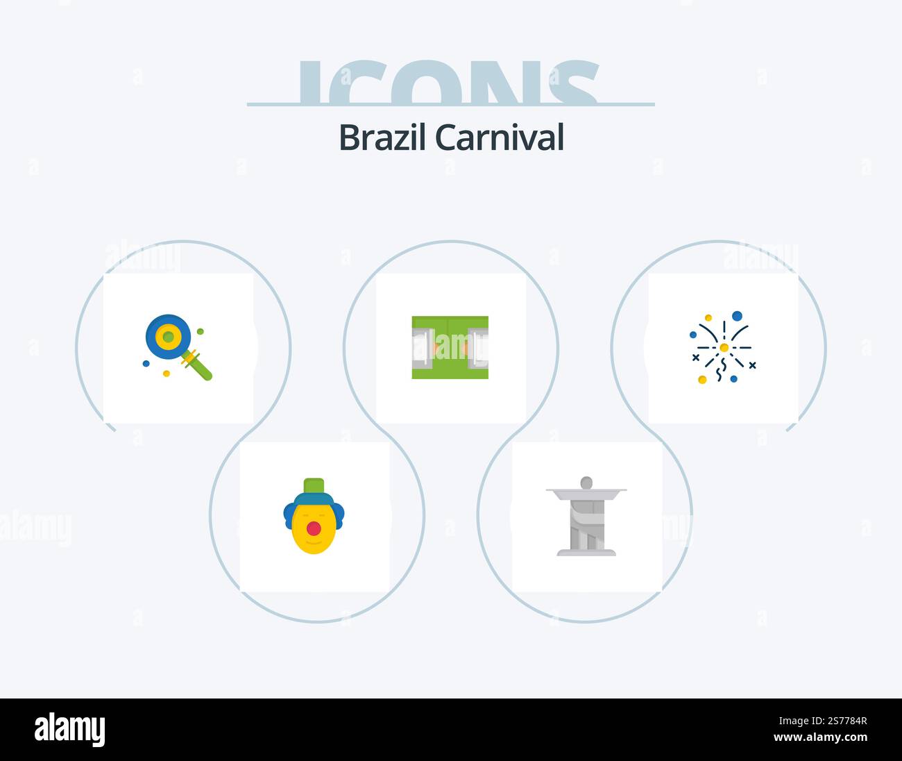 Brazil Carnival Flat Icon Pack 5 Icon Design. lolly. candy. christ ...