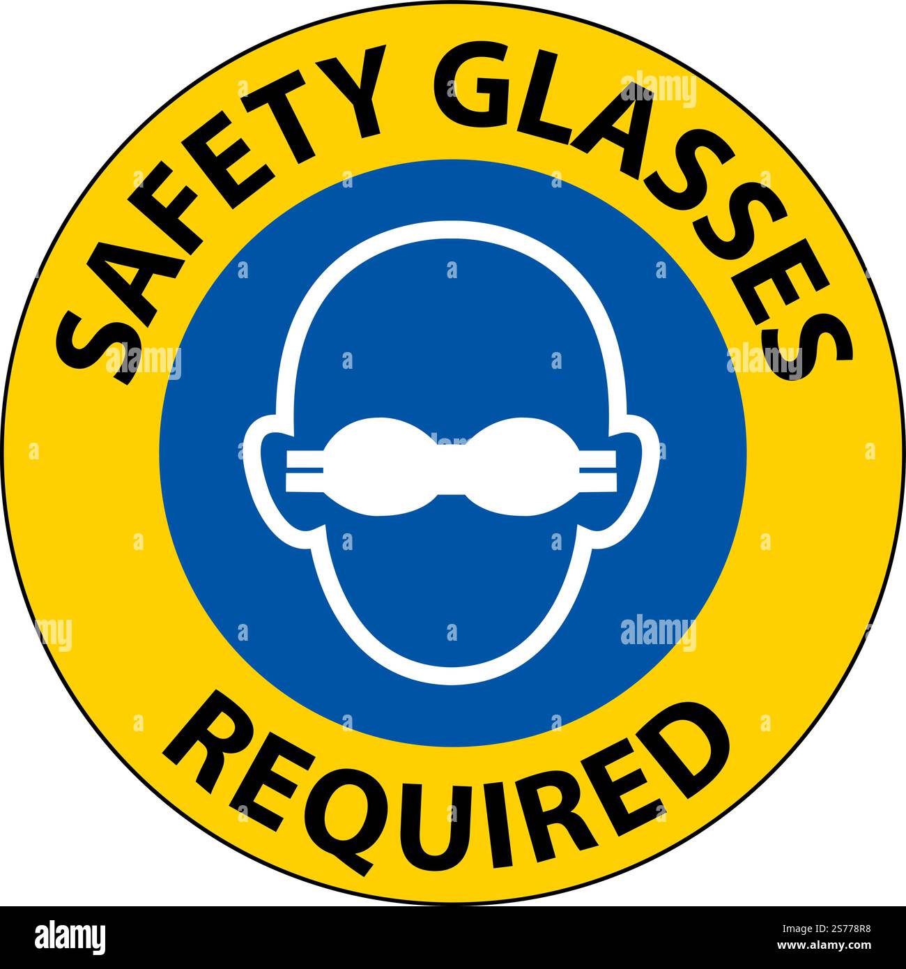 Floor Sign, Safety Glasses Required Stock Vector Image & Art - Alamy