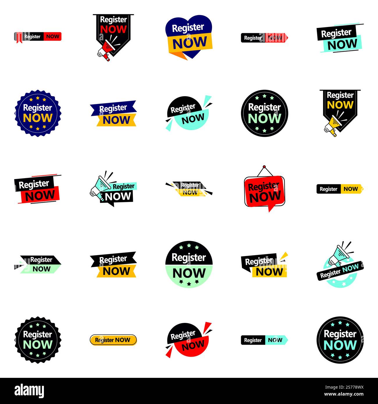 Register Now 25 Fresh typographic designs to increase registration ...