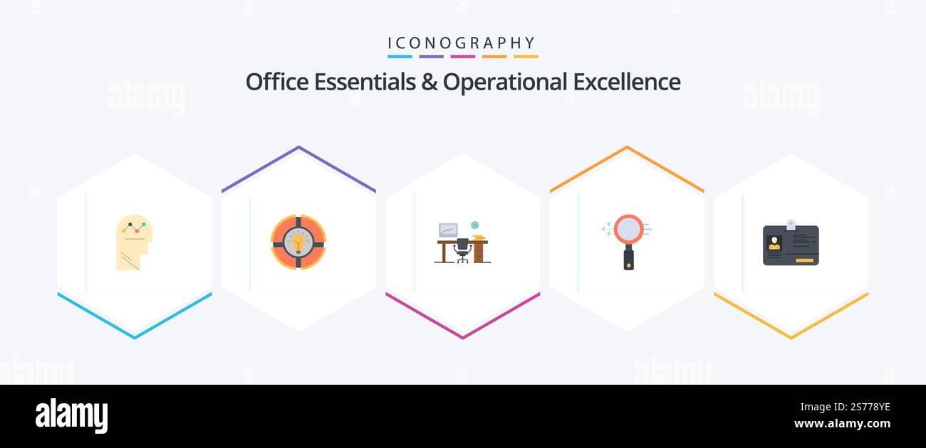Office Essentials And Operational Exellence 25 Flat icon pack including ...