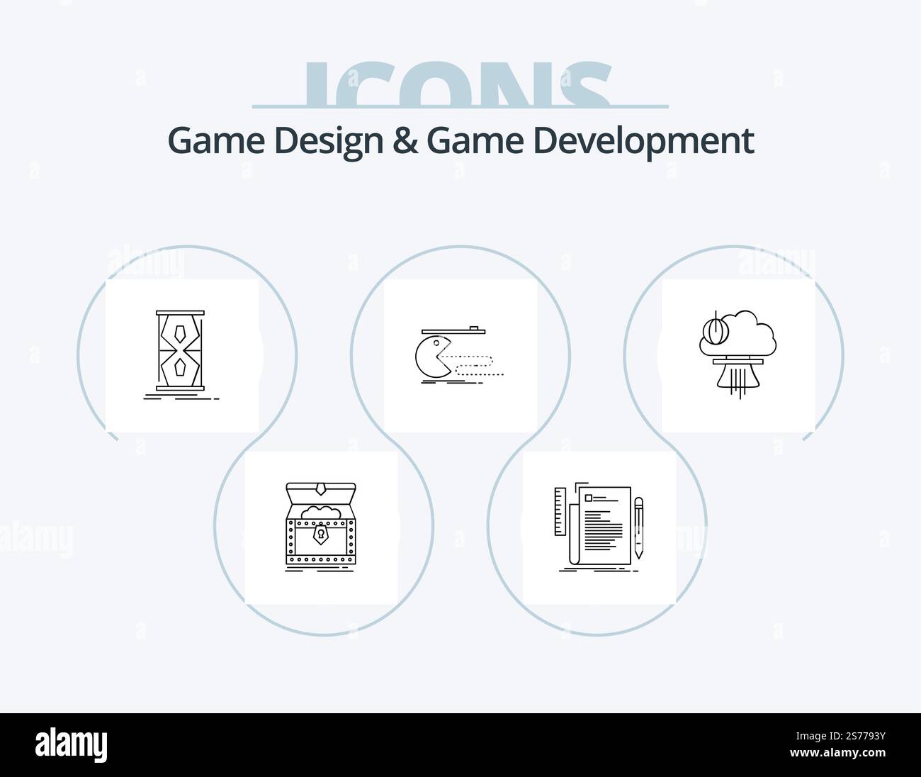 Game Design And Game Development Line Icon Pack 5 Icon Design. shop ...