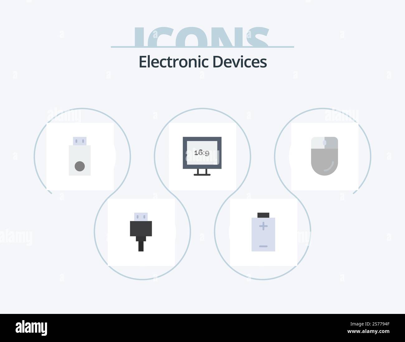 Devices Flat Icon Pack 5 Icon Design. electronic. cursor. dongle. hd ...