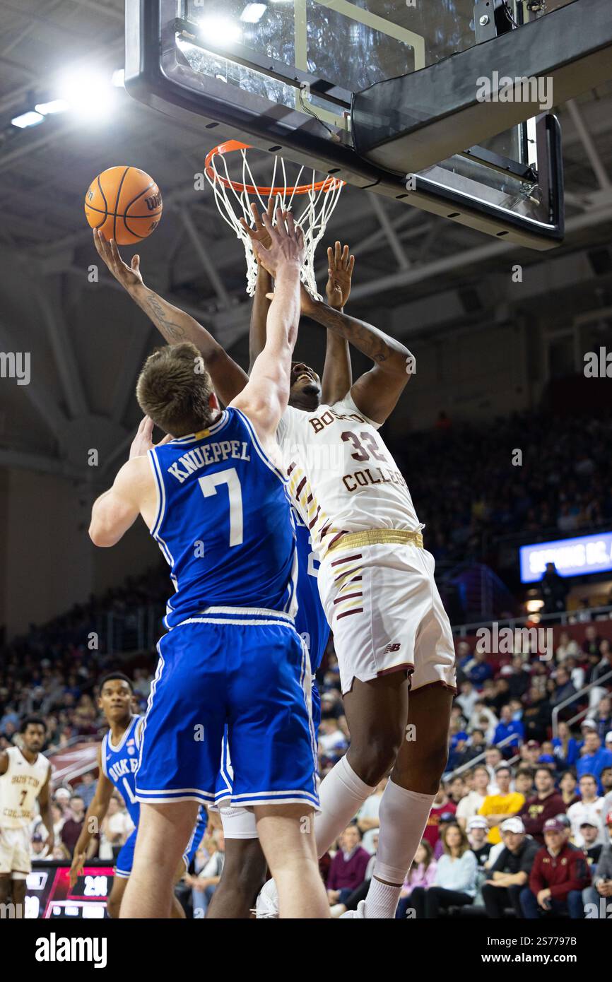 Conte Forum. 18th Jan, 2025. Massachusetts, USA; Boston College center ...