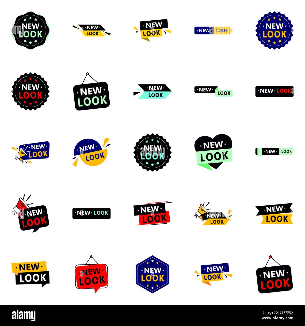 New Look 25 versatile vector elements for a new brand direction Stock ...