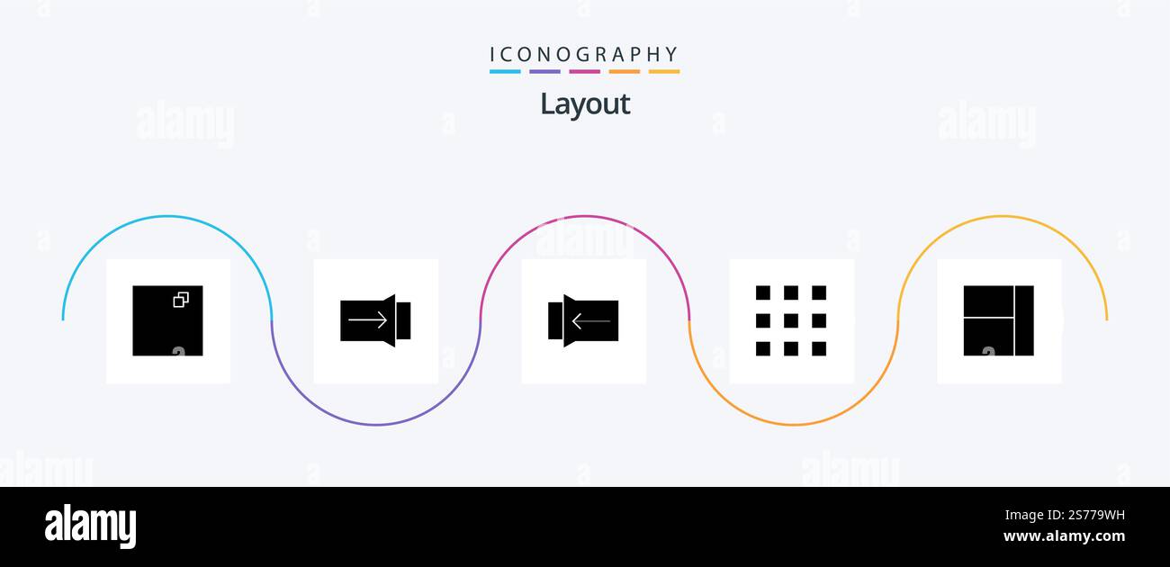 Layout Glyph 5 Icon Pack Including . layout Stock Vector Image & Art ...