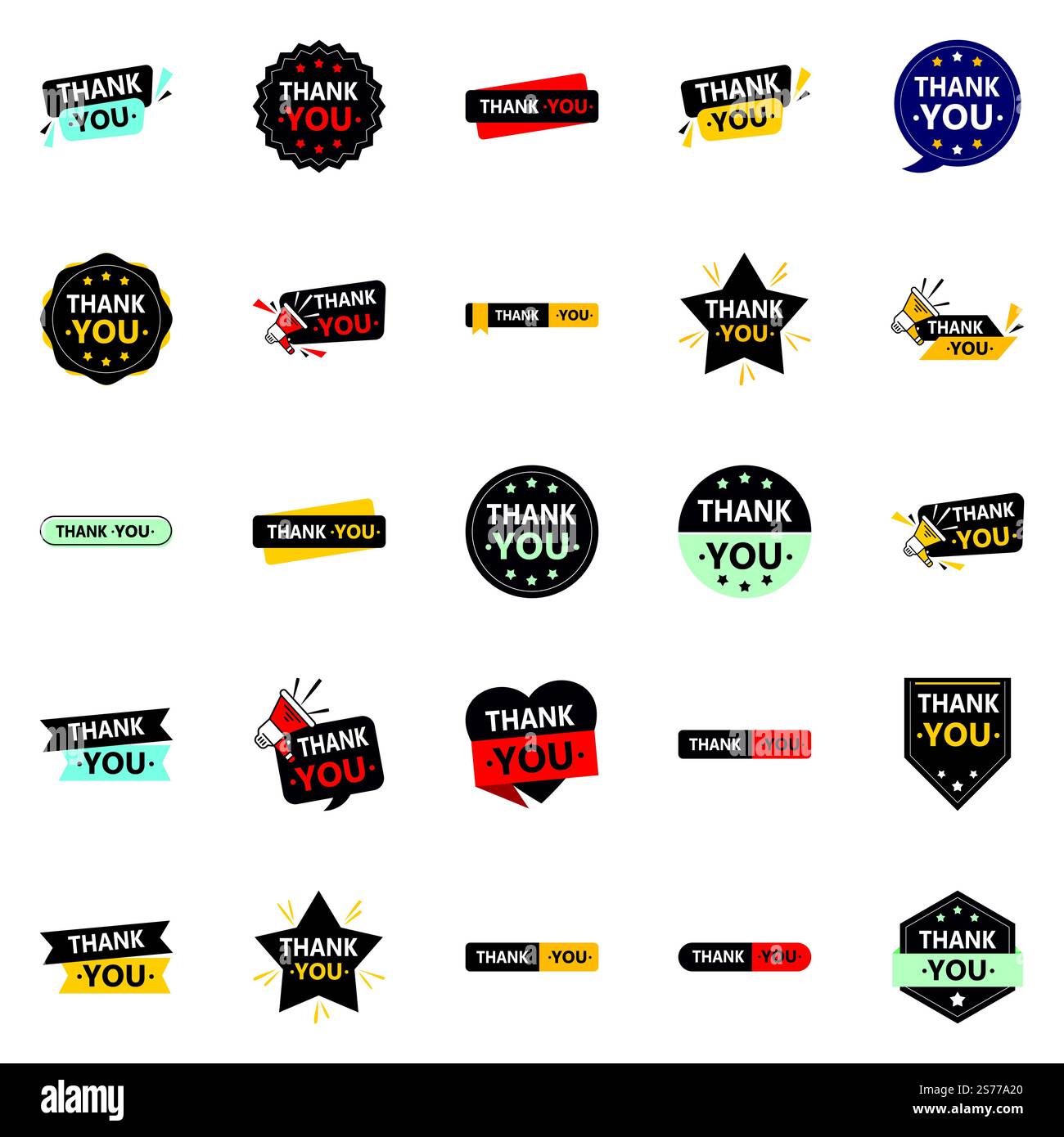 Thankyou 25 Innovative Vector Icons to show your appreciation Stock Vector Image & Art - Alamy