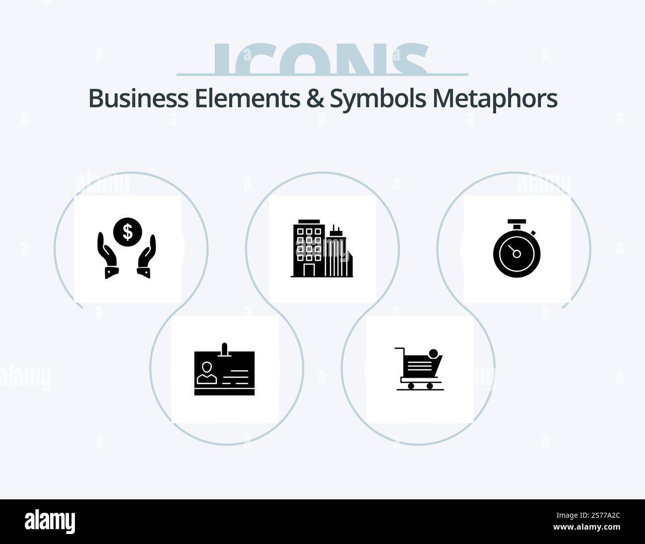 Business Elements And Symbols Metaphors Glyph Icon Pack 5 Icon Design ...