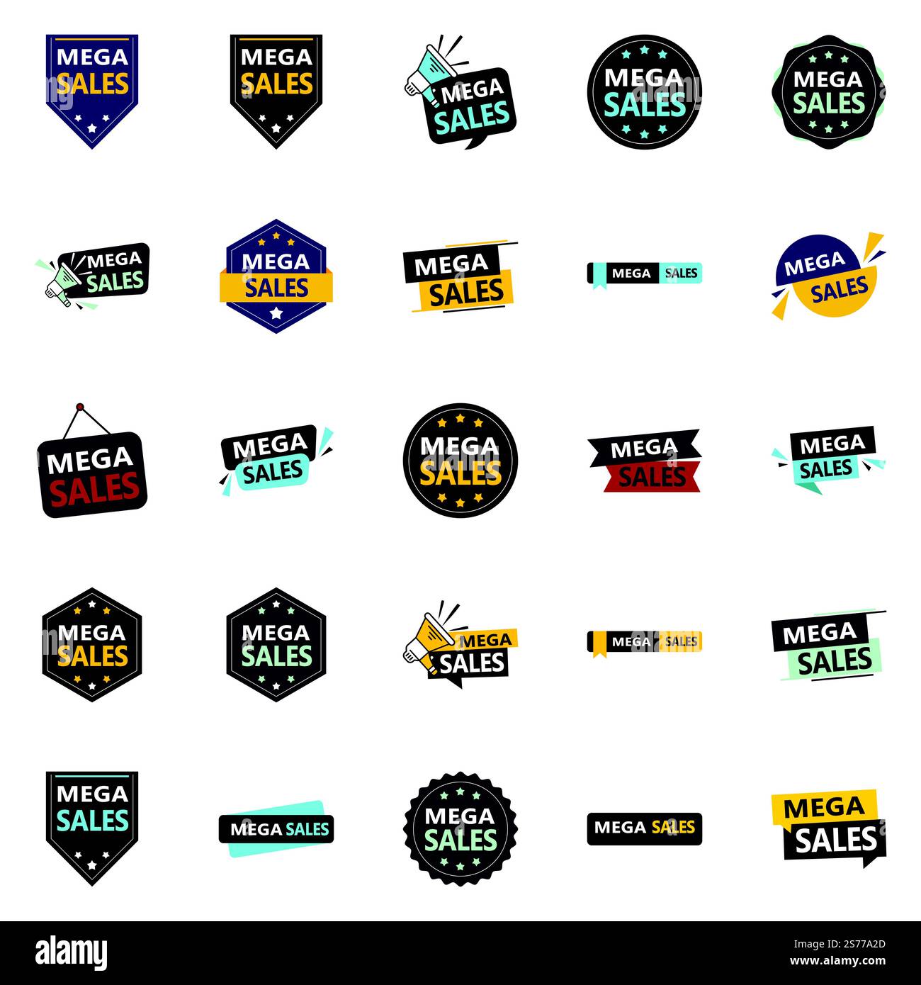 Mega Sale 25 Versatile Vector Banners for All Your Sales Needs Stock ...