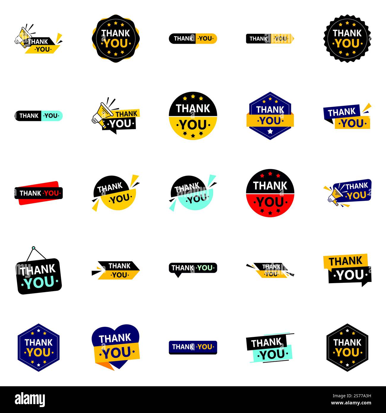 Thankyou 25 Unique Vector Elements for a personal and customized thank ...