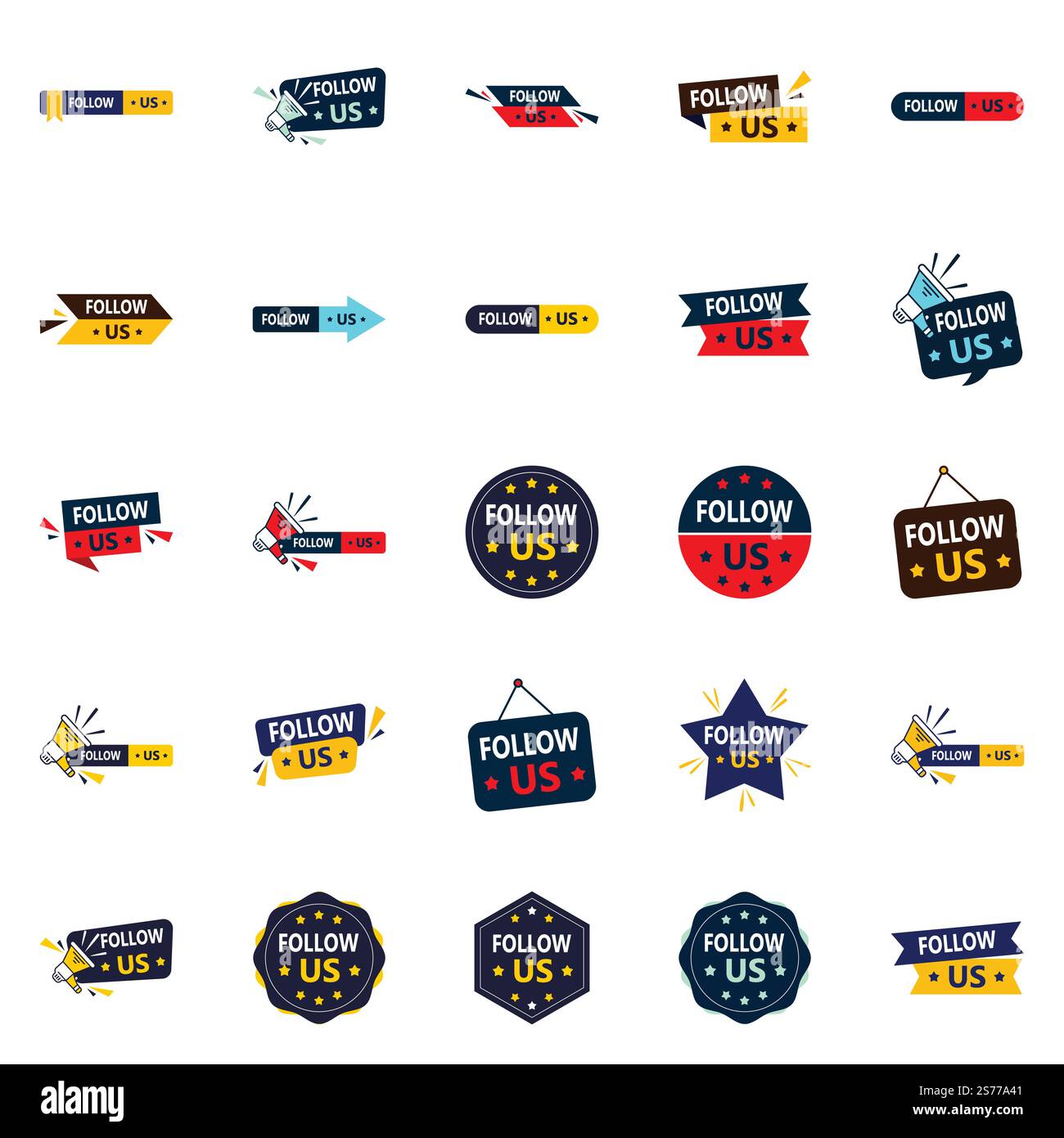 25 Follow-Boosting Follow Us Graphic Elements for LinkedIn and ...