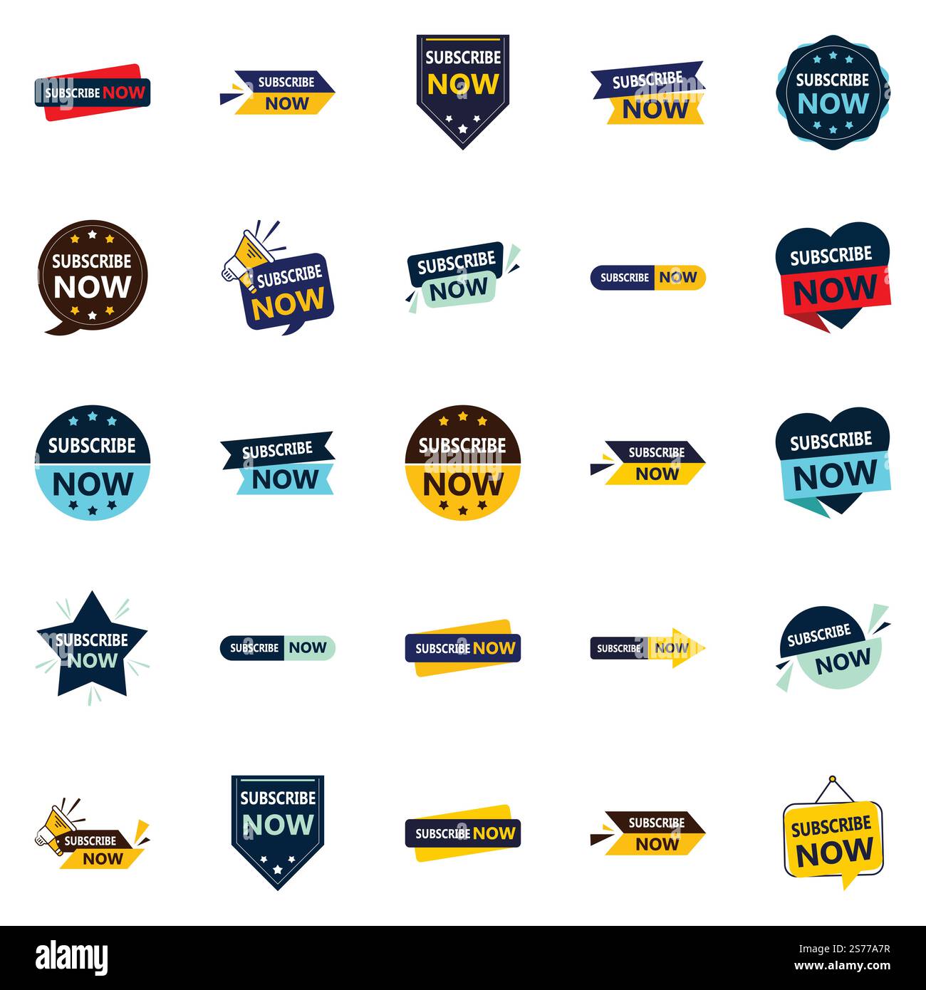 Easily Customizable Subscribe Now 25 Vector Banners for Flexible Design ...