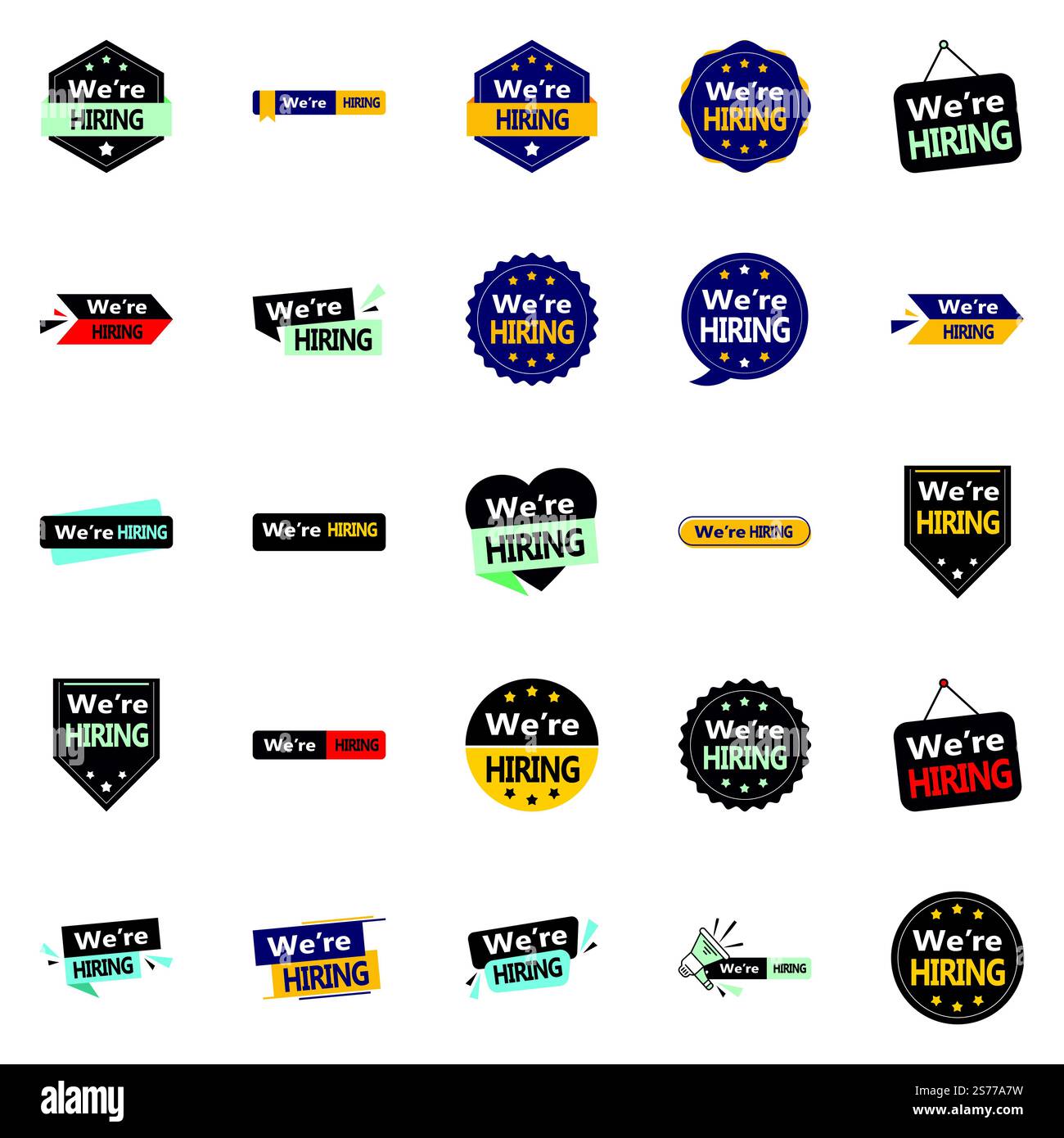25 Fresh and Fun We’re Hiring Vector Images for Your Job Openings Stock ...