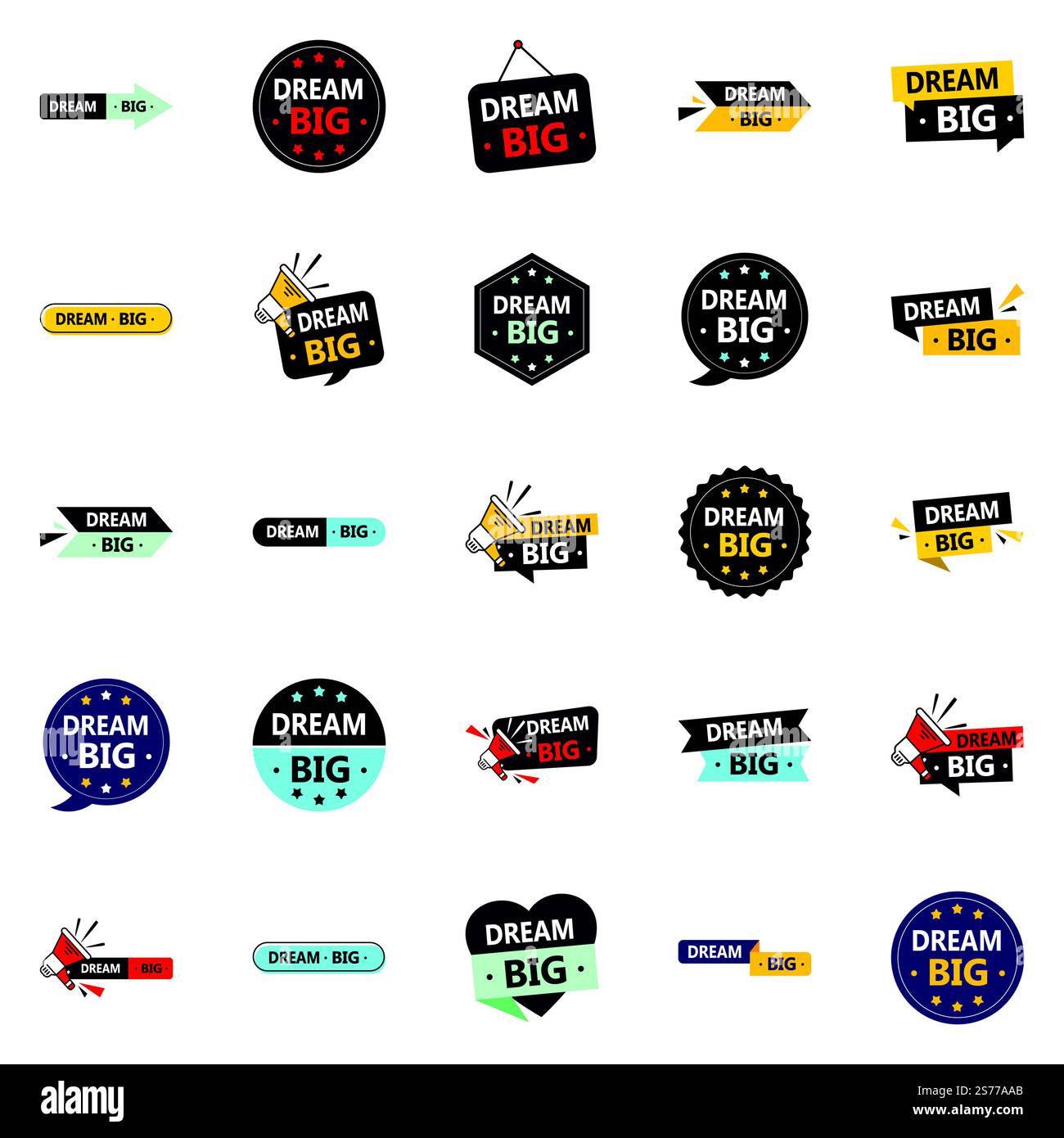 High quality vector elements for reaching your full potential 25 pack ...