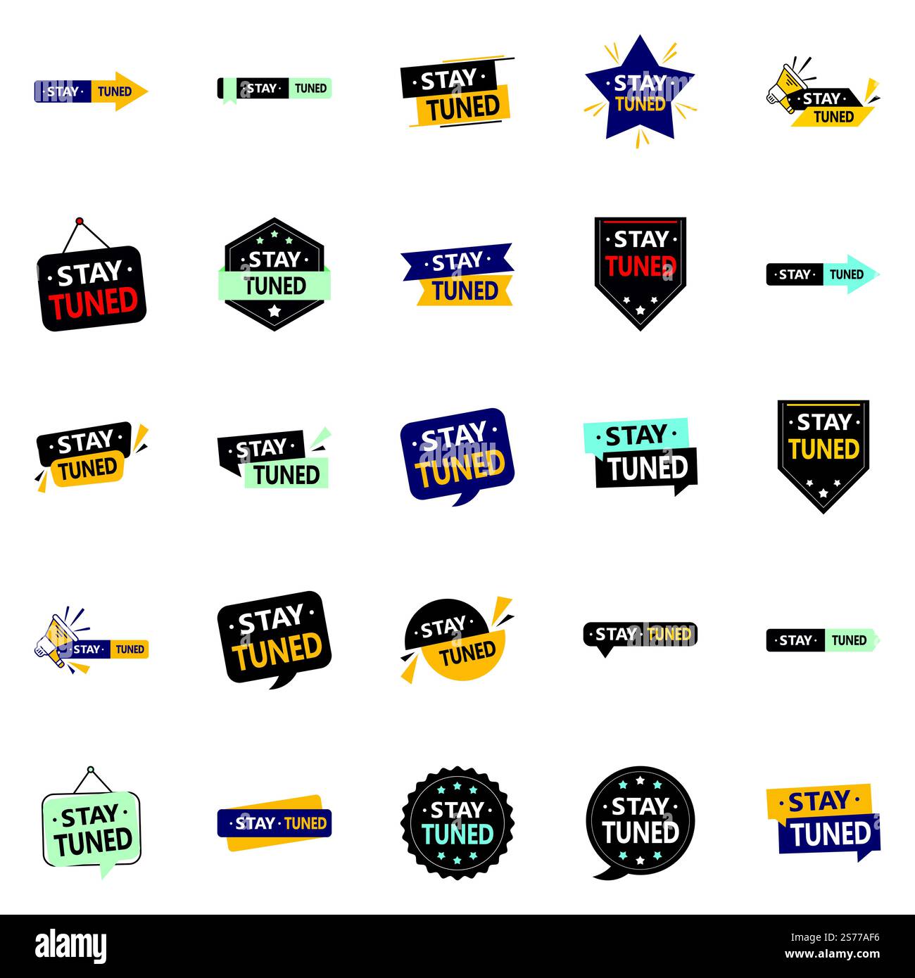 Stay Tuned 25 Exciting Vector Designs for your next campaign Stock ...