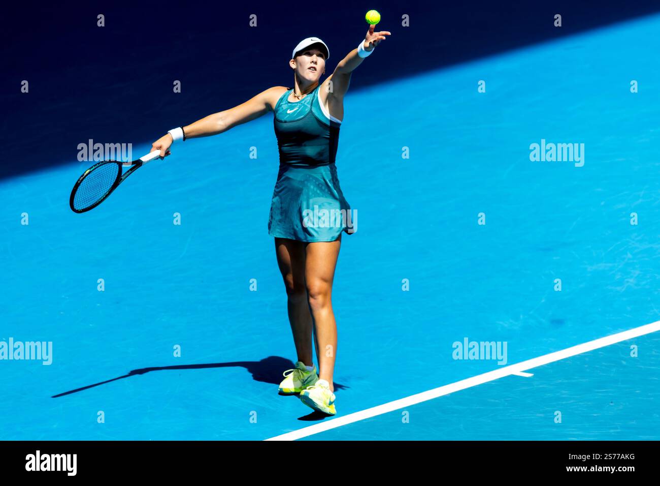 MELBOURNE, VIC - JANUARY 19: Mirra Andreeva of Russia in action during ...