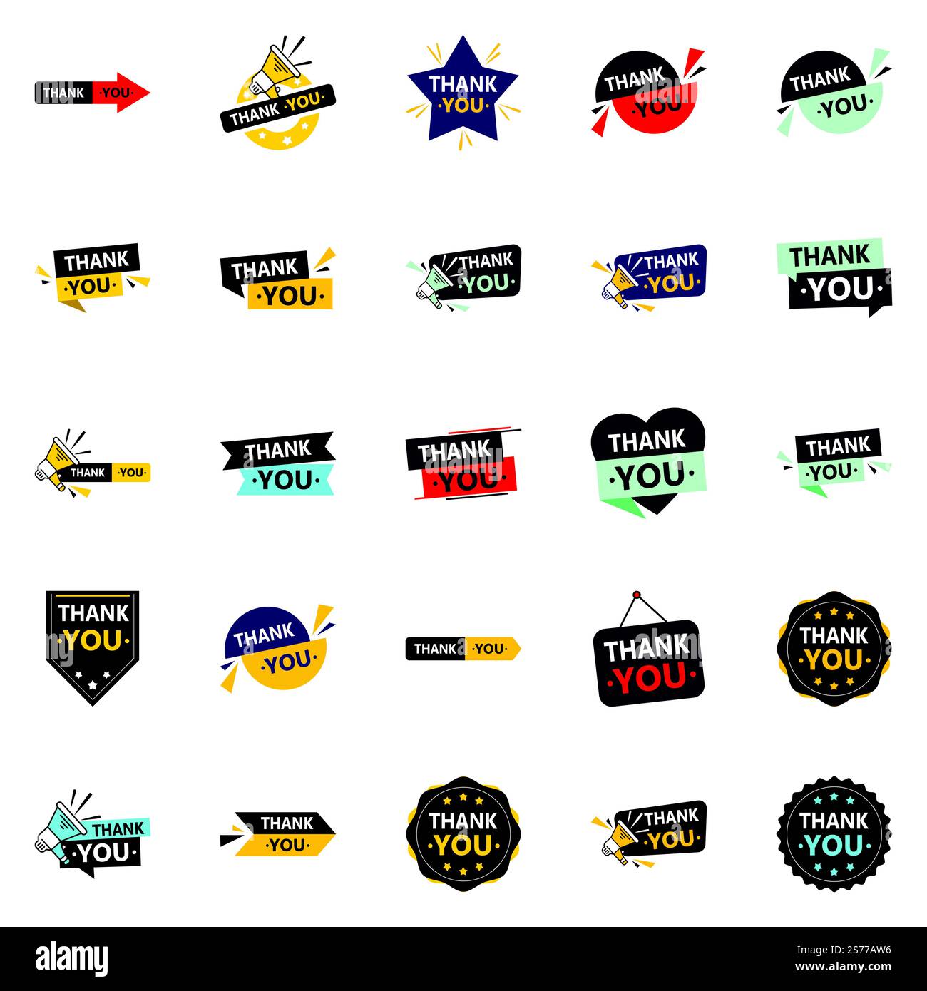 Thank You 25 Eye catching Vector Images to Show Your Appreciation Stock Vector Image & Art - Alamy