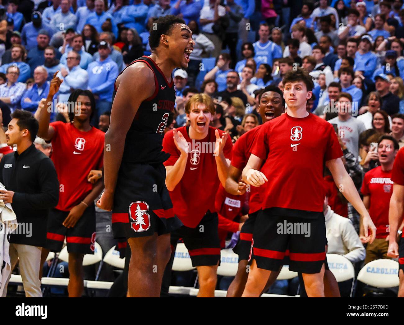 January 18, 2025: Stanford graduate Jaylen Blakes (21) celebrates ...
