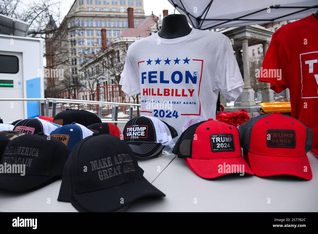 Washington, United States. 18th Jan, 2025. People shop for merchandise ...