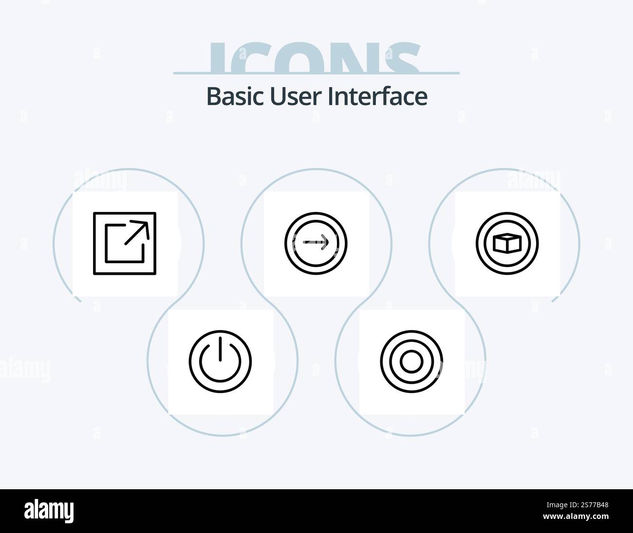 Basic Line Icon Pack 5 Icon Design. ui. basic. settings. ux. help Stock Vector Image & Art - Alamy