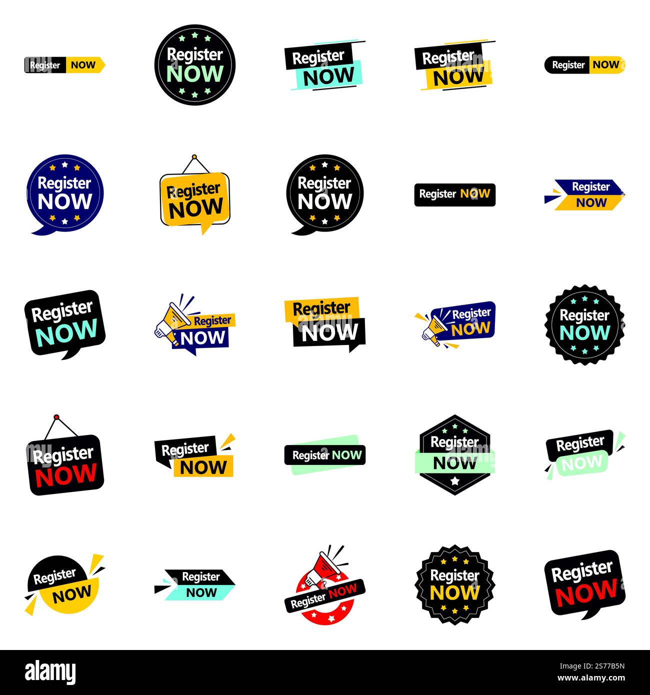 Register Now 25 Unique typographic designs for optimal registration ...