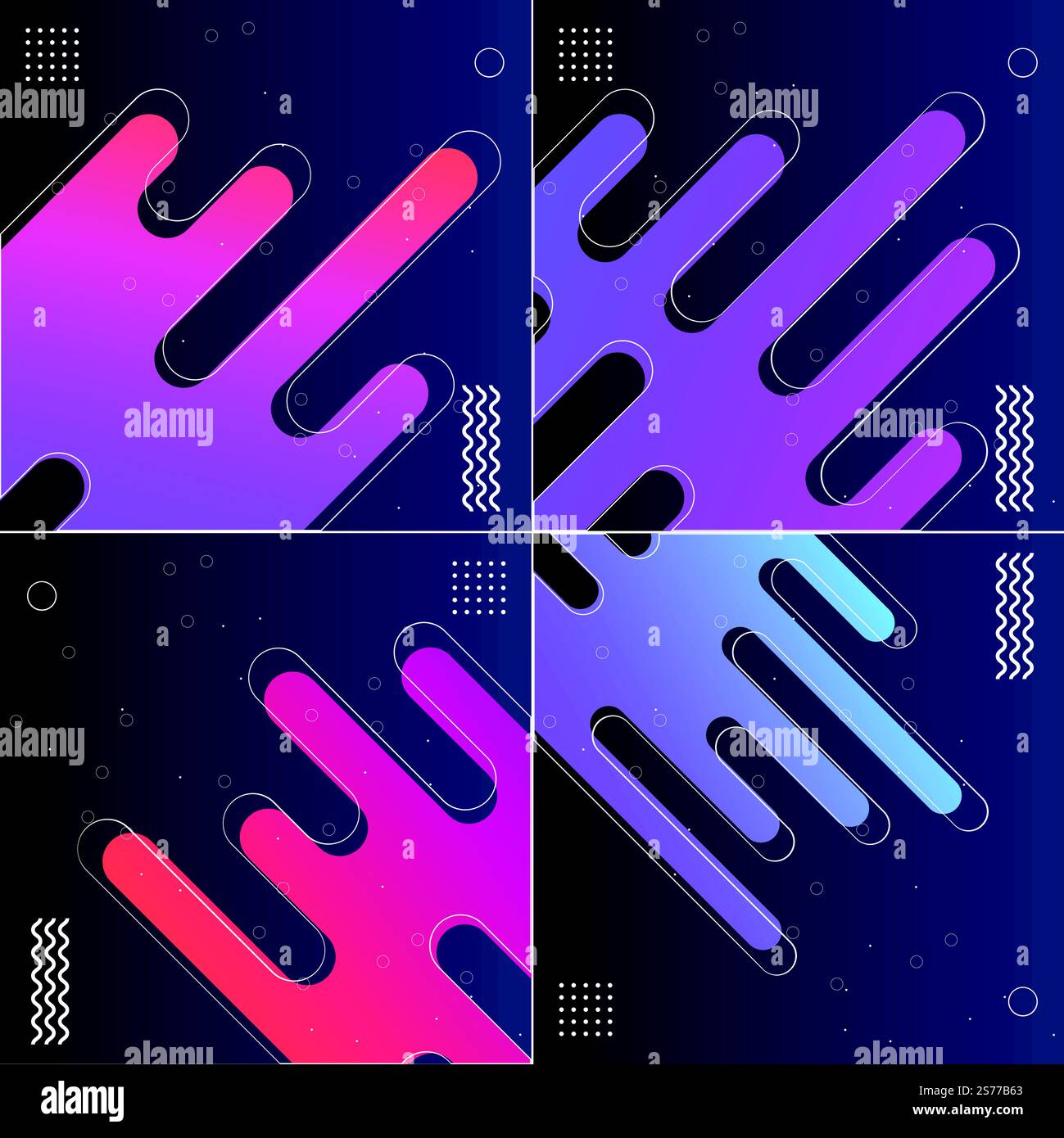 Pack of 4 Minimal Geometric Backgrounds with Dynamic Shapes Stock Vector Image & Art - Alamy