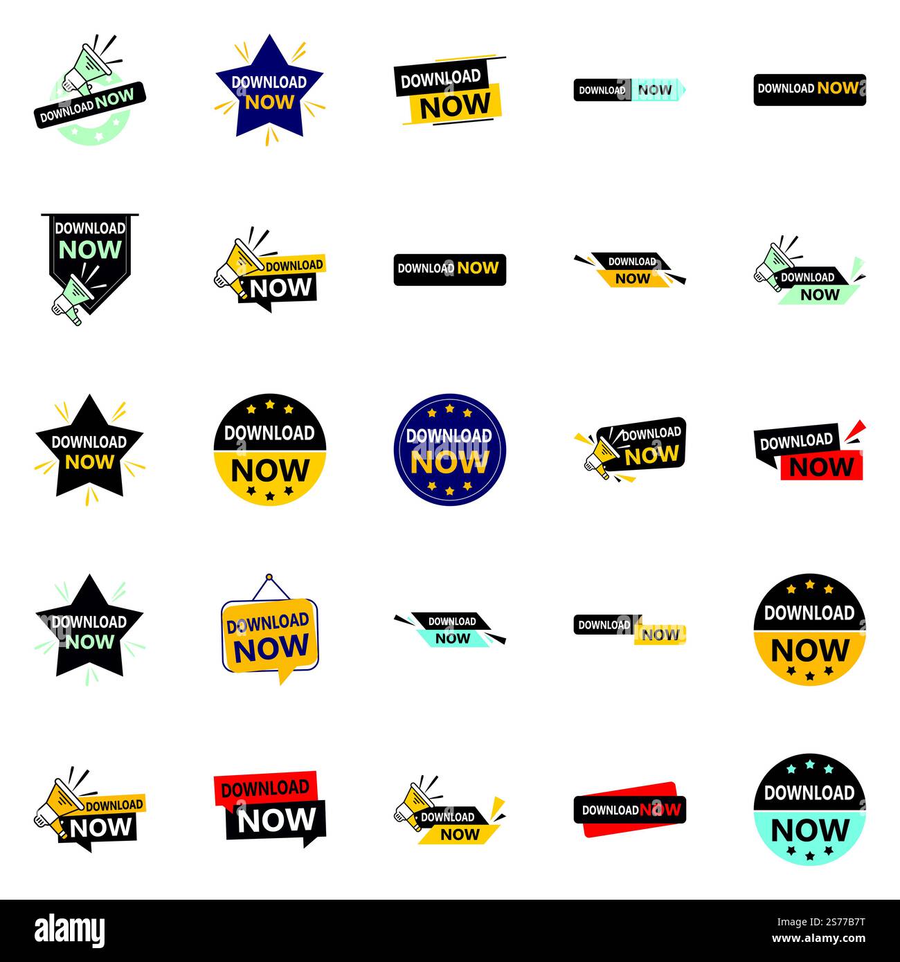 25 Versatile Download Now Signage Templates Stock Vector Image & Art ...