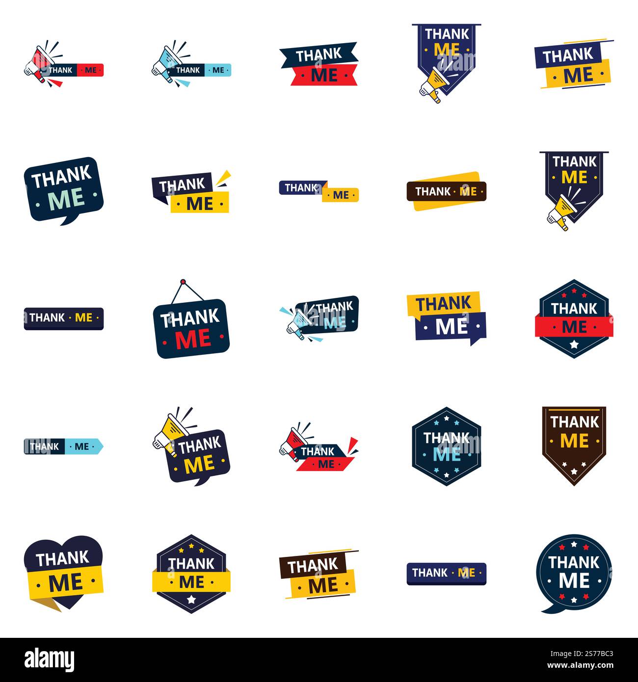25 Dynamic Thank Me Banners to Show Your Appreciation Stock Vector Image & Art - Alamy