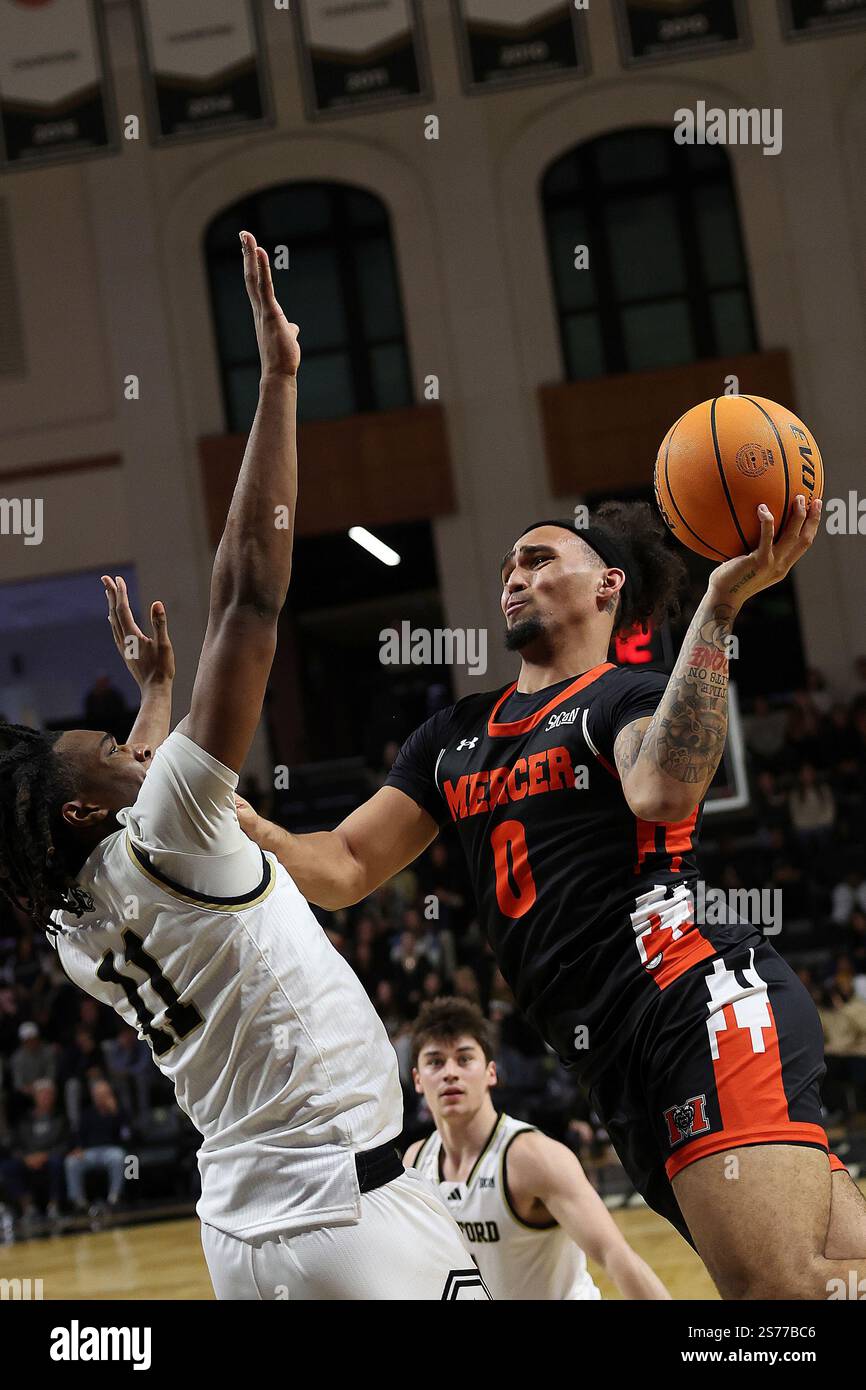 SPARTANBURG, SC - JANUARY 18: Wofford Terriers guard Kahmare Holmes (11 ...