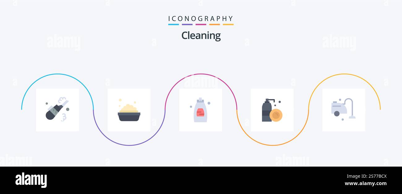 Cleaning Flat 5 Icon Pack Including cleaning. clean. cleaning gel ...