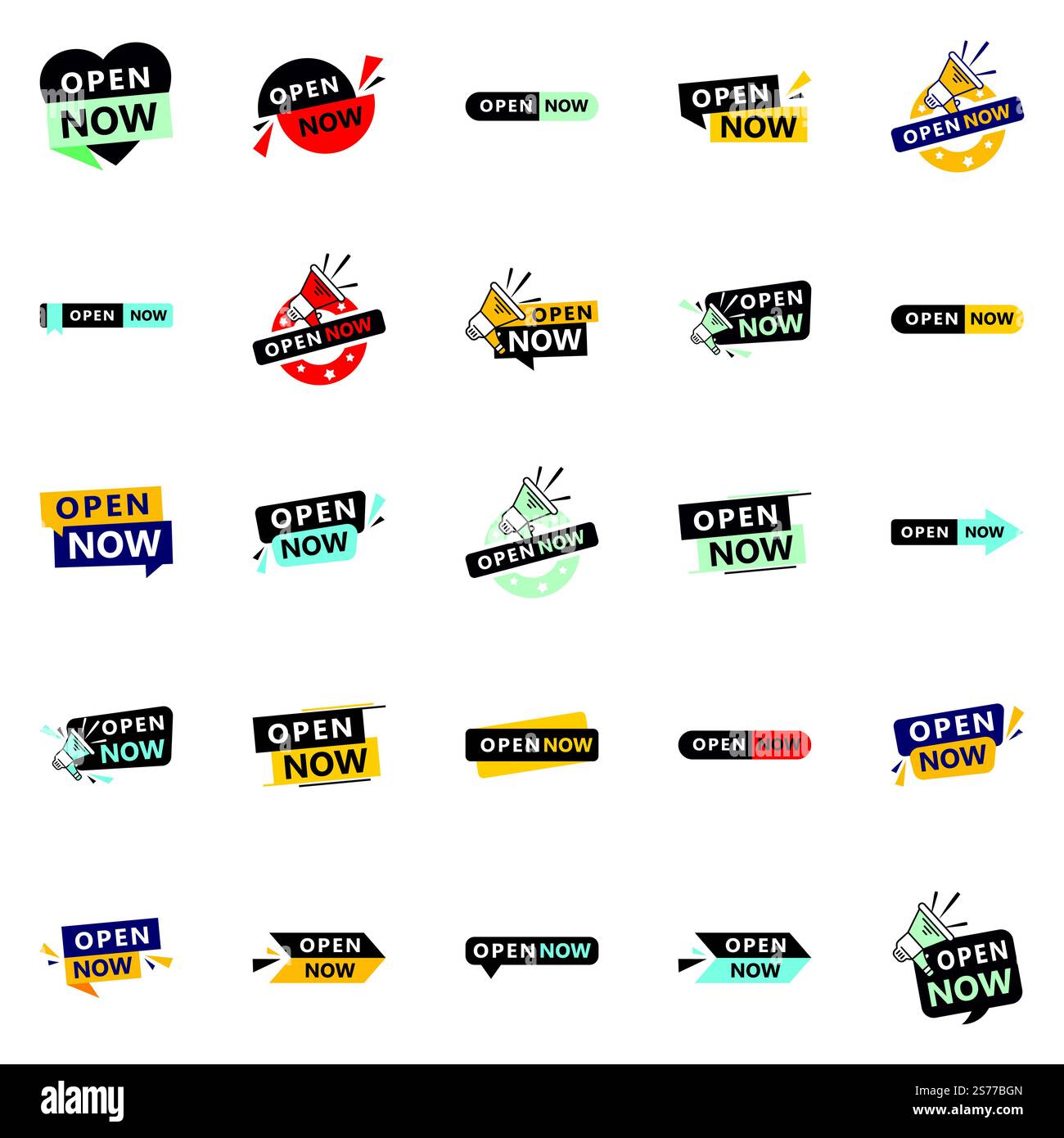 25 Modern Open Now Banners for Your Business Stock Vector Image & Art ...