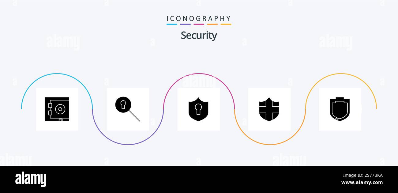 Shield icon pack hi-res stock photography and images - Alamy