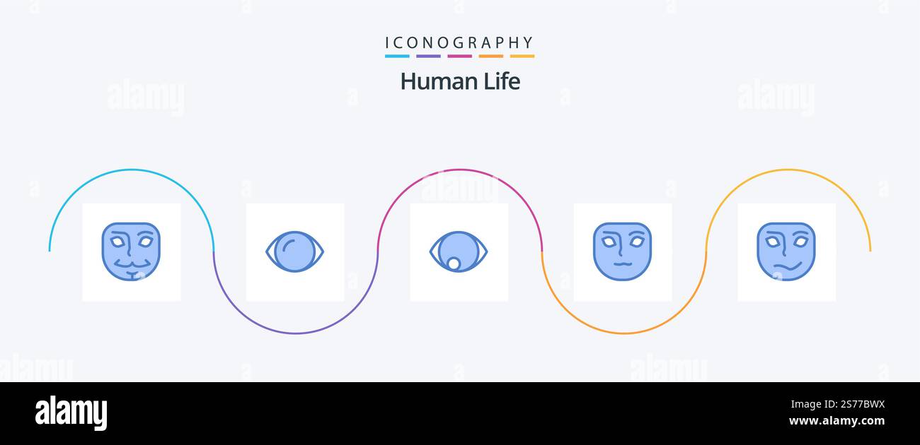 Human Blue 5 Icon Pack Including . face. face Stock Vector Image & Art ...