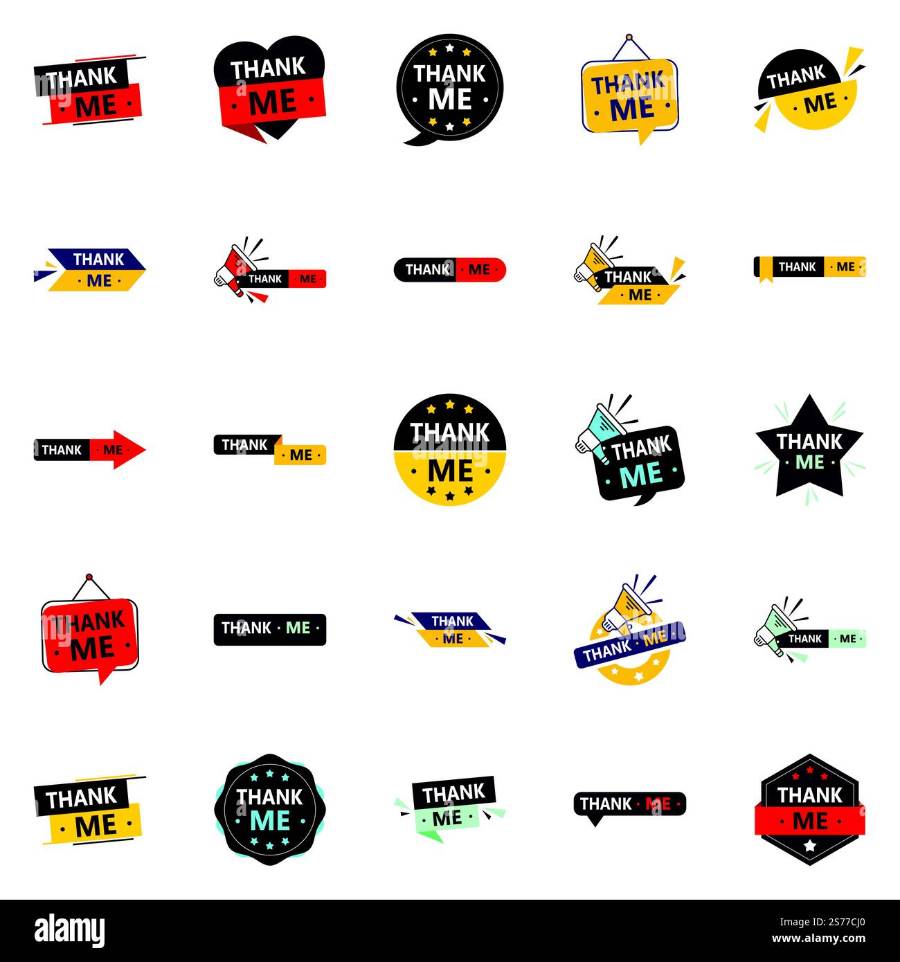 25 Dynamic Thank Me Banners to Show Your Appreciation Stock Vector Image & Art - Alamy