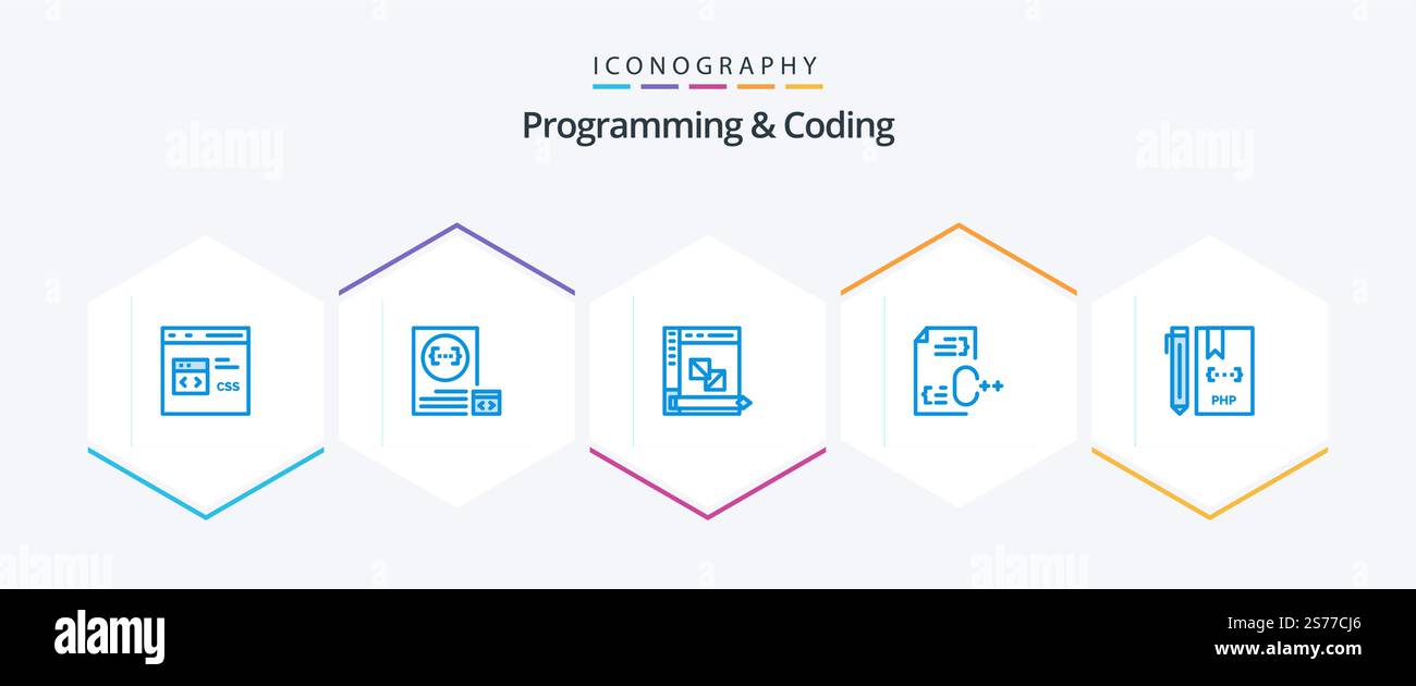 Programming And Coding 25 Blue icon pack including develop. c. development. planning ...