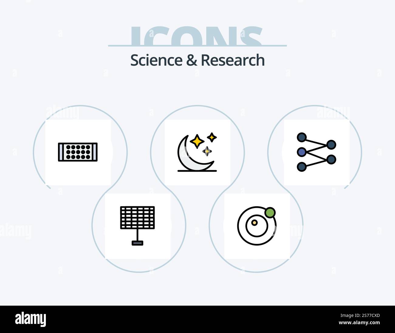 Science Line Filled Icon Pack 5 Icon Design. . helios. solar Stock Vector Image & Art - Alamy