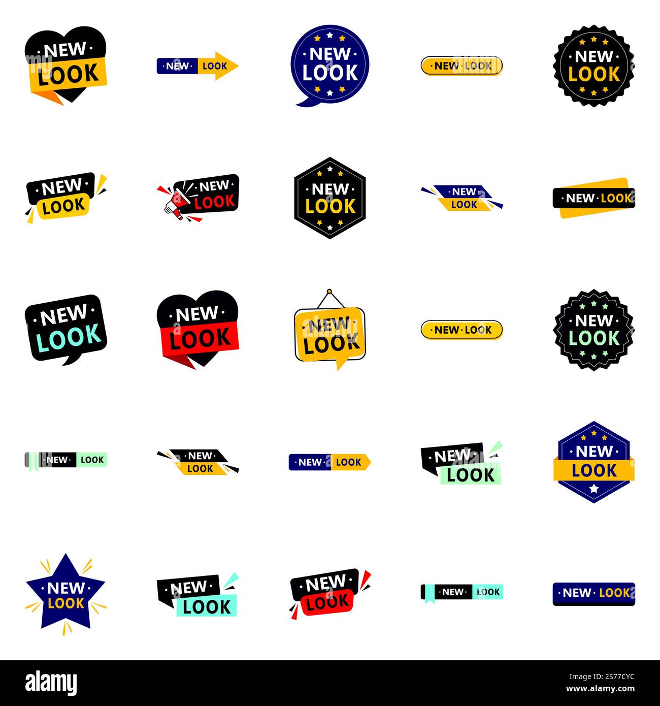 25 Eyecatching New Look Vector Designs for a fresh brand identity Stock ...