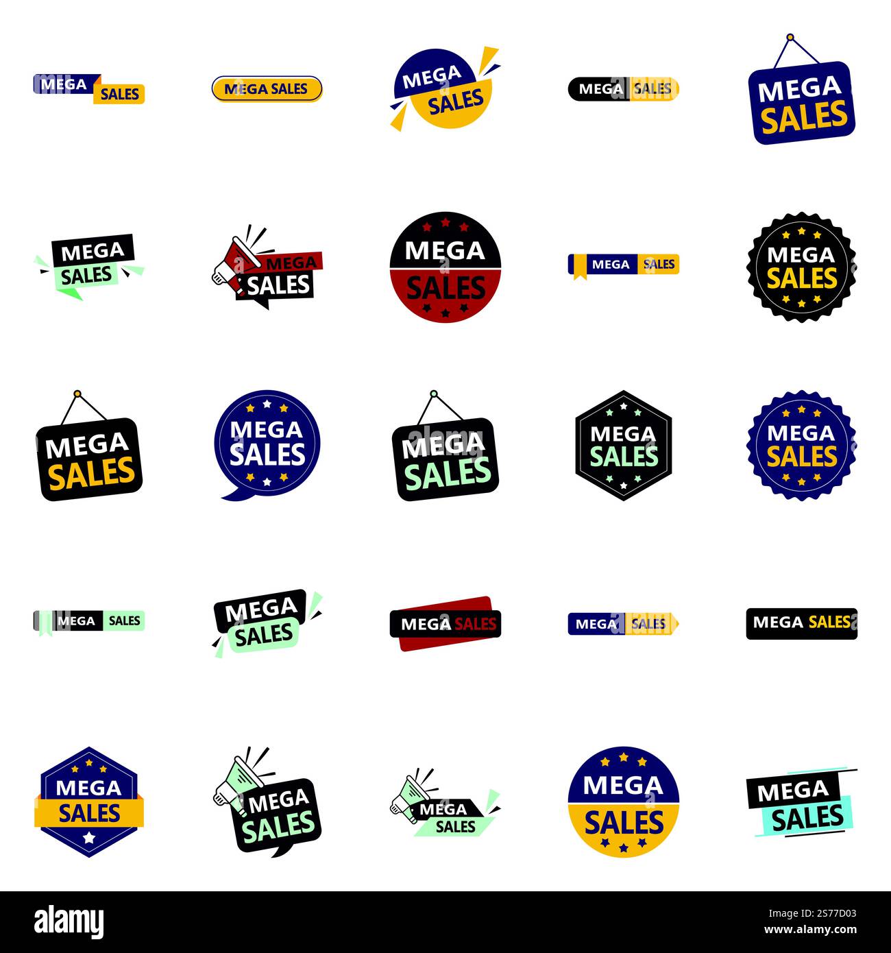 Mega Sale Vector Pack 25 Distinctive Designs to Make Your Marketing ...