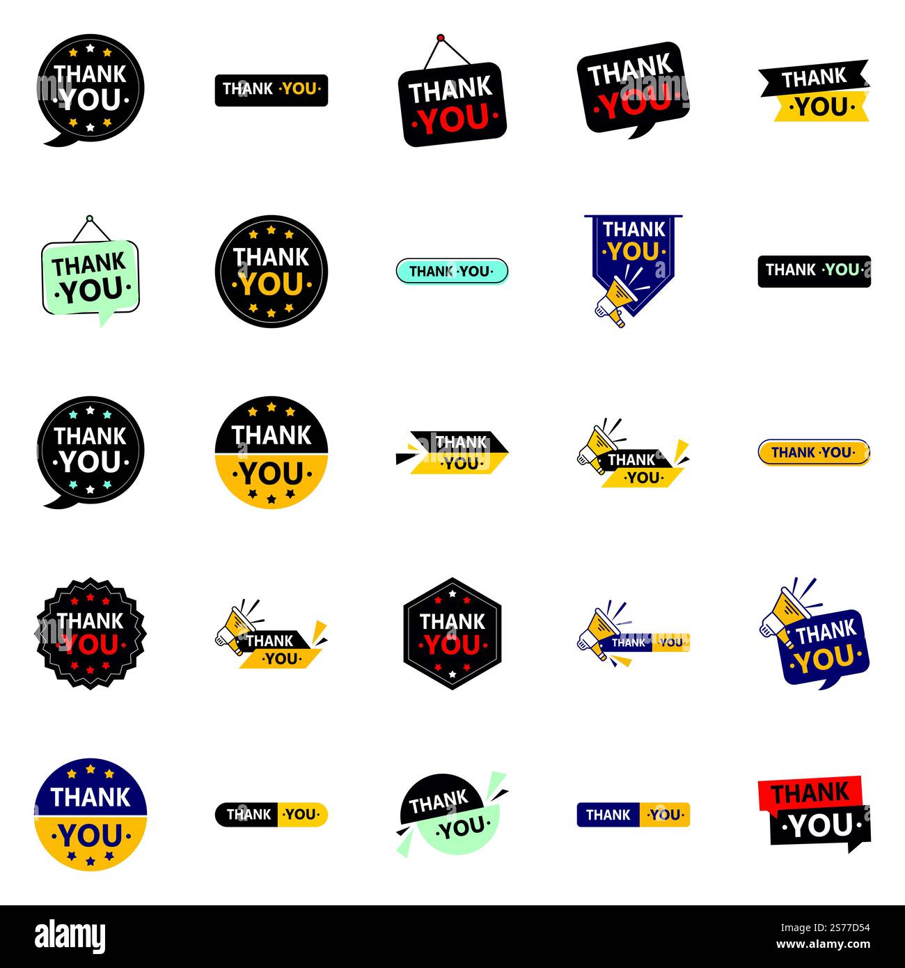 25 Heartwarming Vector Designs to Say Thank You Stock Vector Image ...