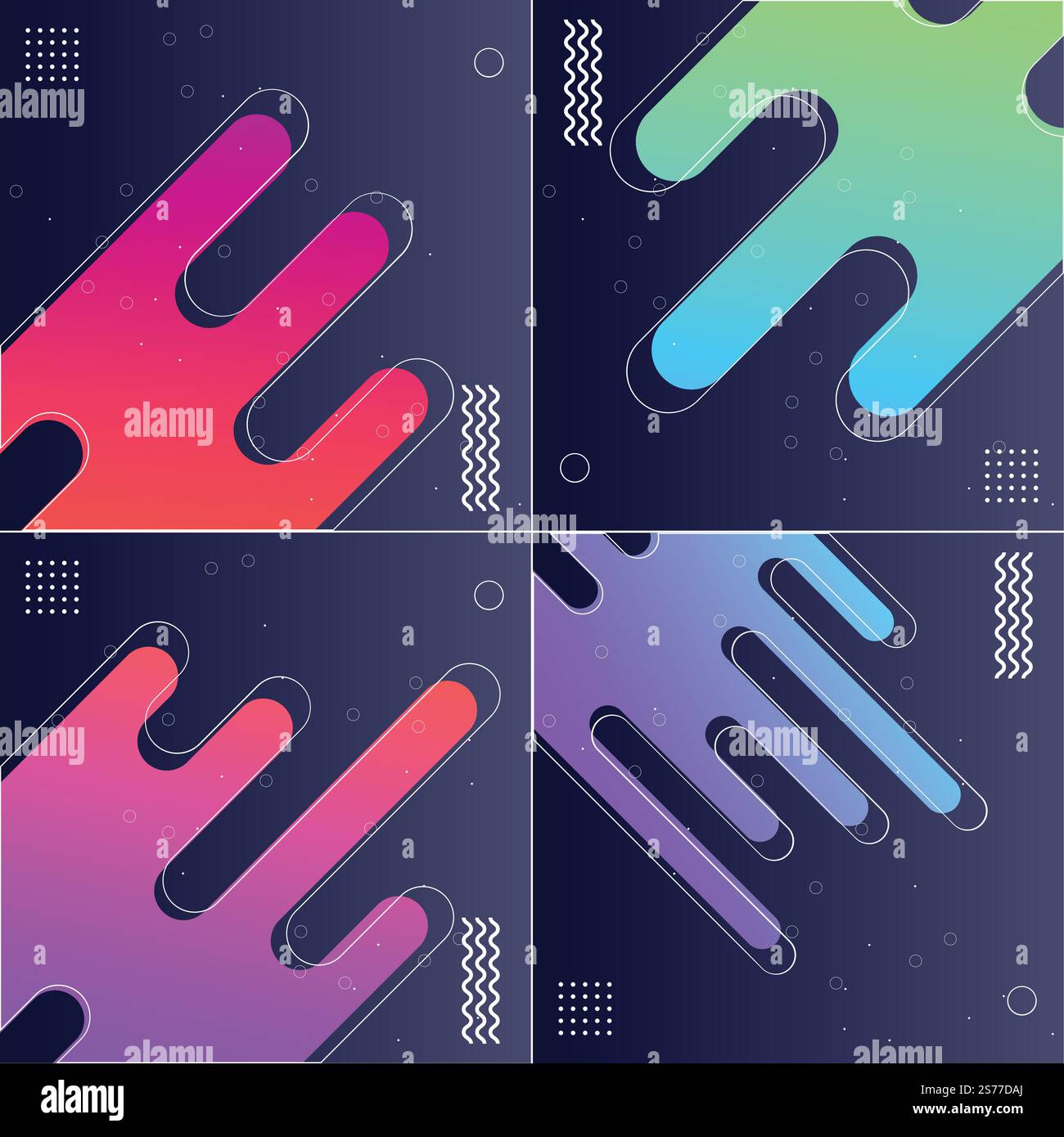 Abstract Designs in Color: Vector Illustrations Stock Vector Image ...