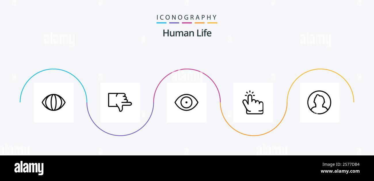 Human Line 5 Icon Pack Including round. avatar. face. point. finger ...