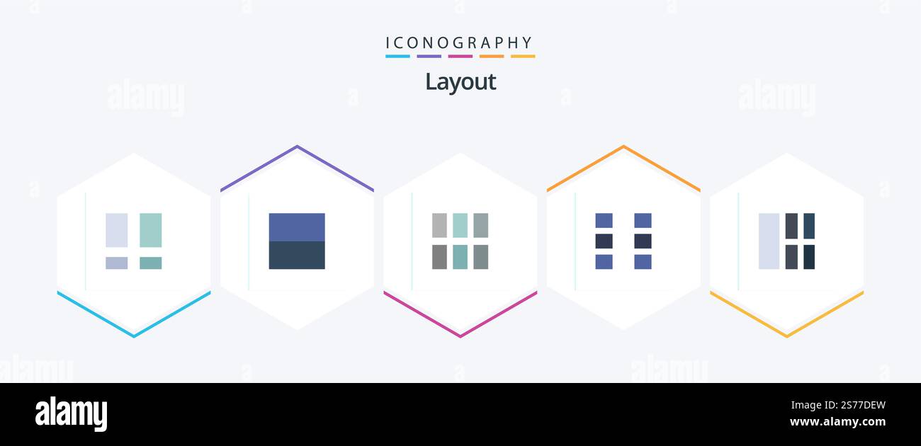Layout 25 Flat icon pack including interface. collage. frame. wireframe ...