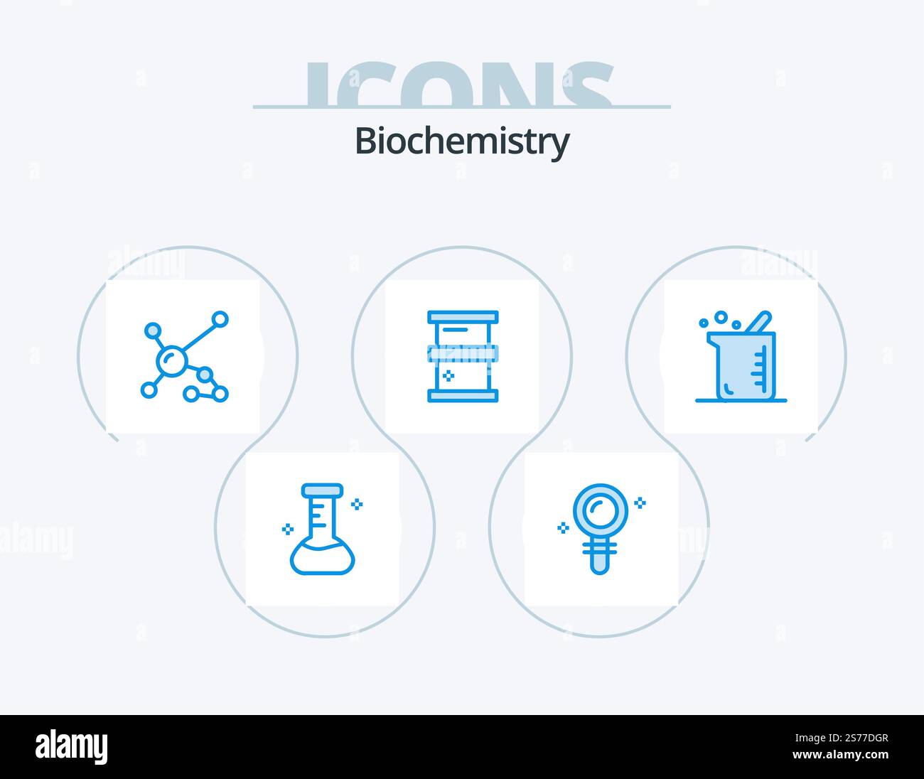 Biochemistry Blue Icon Pack 5 Icon Design. biochemistry. hazardous ...