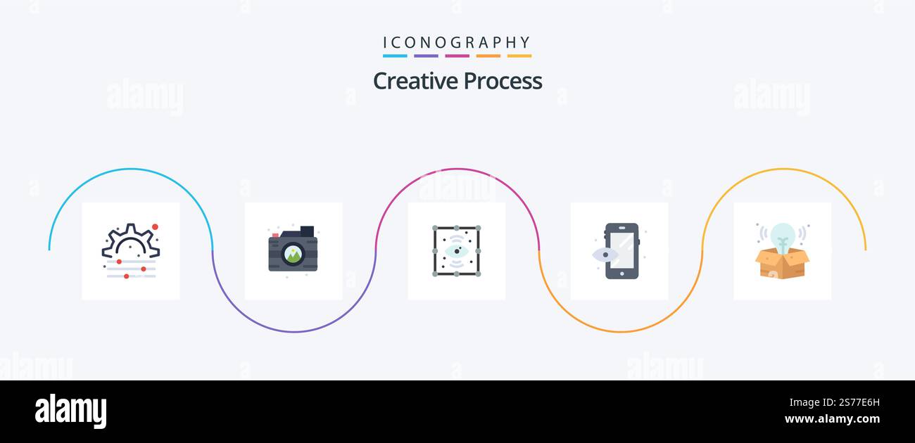 Creative Process Flat 5 Icon Pack Including . process. process ...
