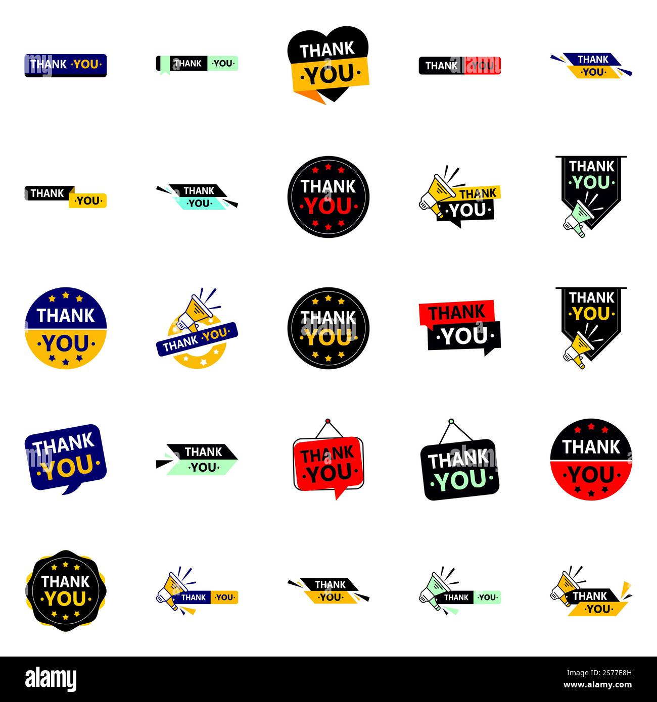 Thank You 25 Eye catching Vector Designs for Showing Appreciation Stock ...