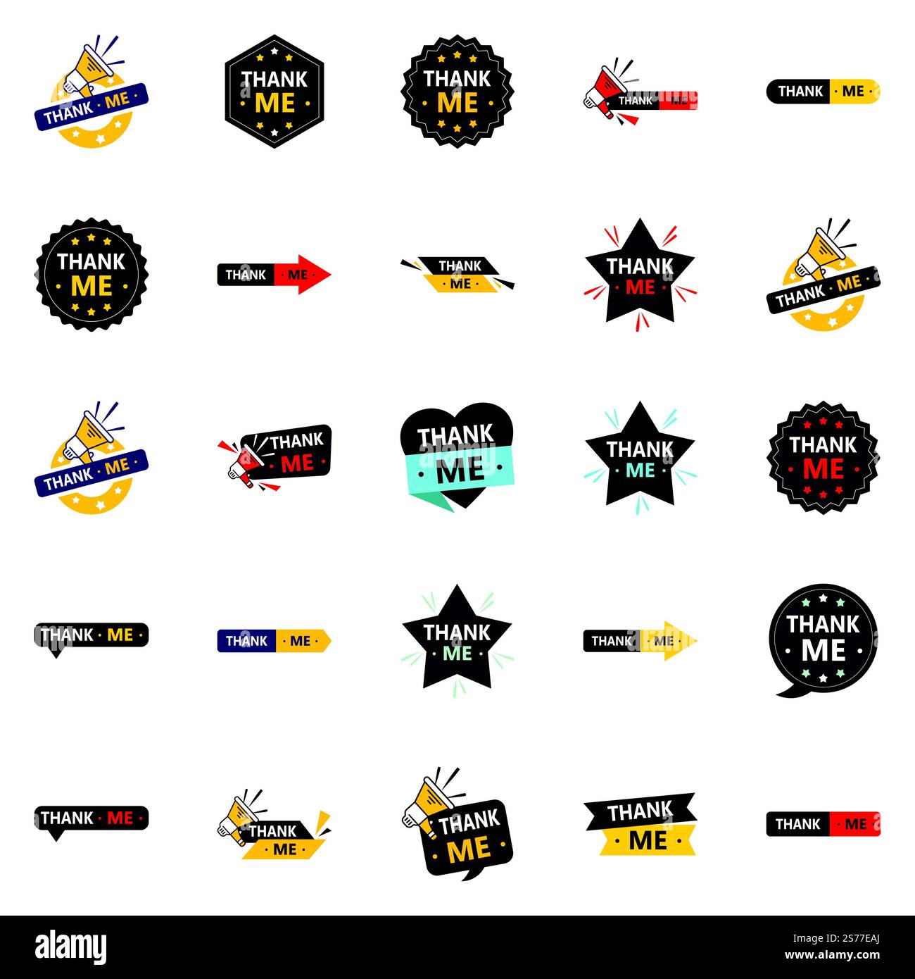 25 Creative Thank Me Banners to Show Your Appreciation Stock Vector Image & Art - Alamy
