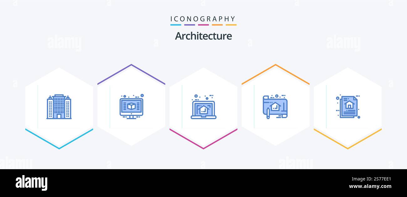 Architecture 25 Blue icon pack including plan. sketch. render. plan ...