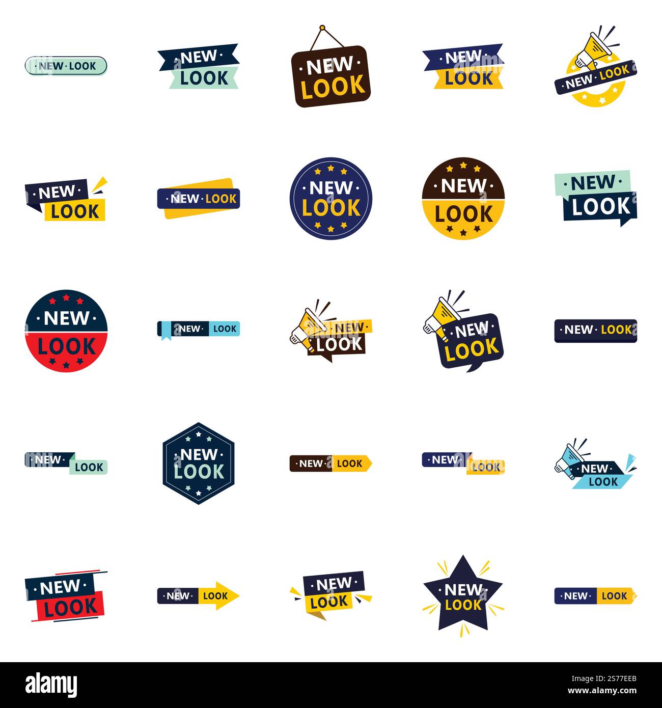 New Look 25 fresh vector designs to modernize your brand Stock Vector ...